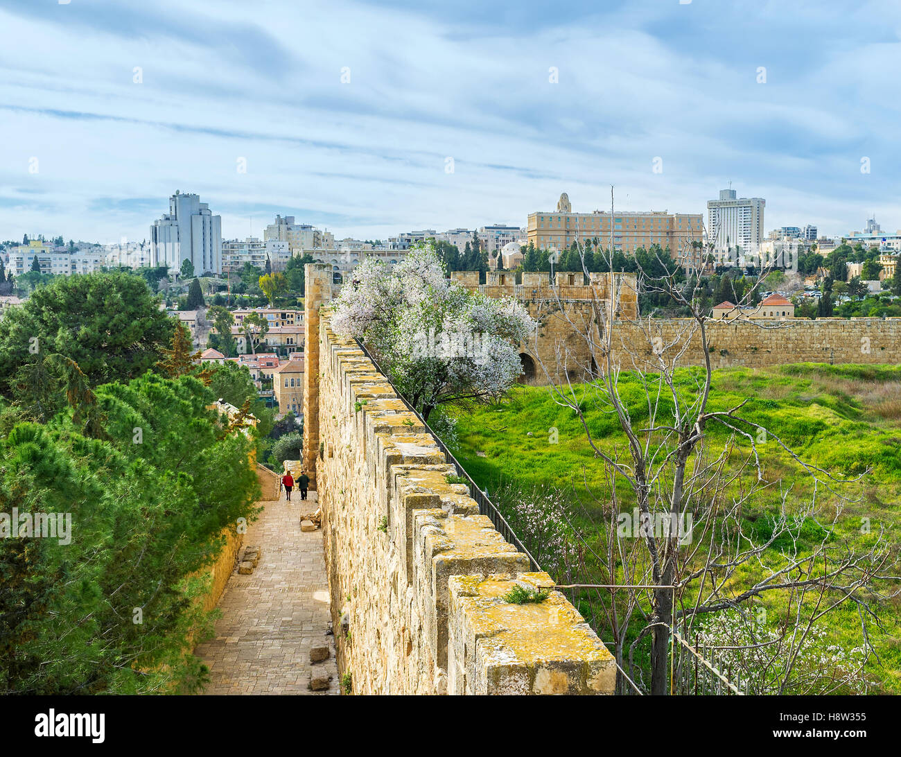 The narrow street stretch along the ramparts and located on west side ...