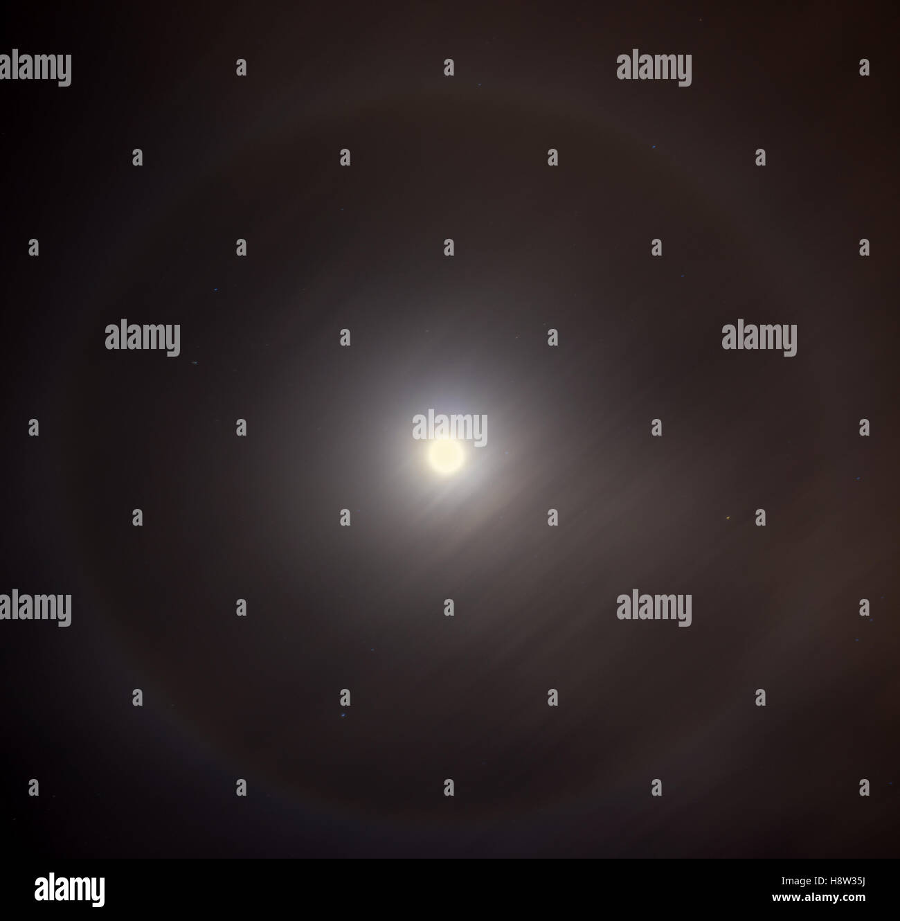 The Moon ring, also known as the winter halo, is the optical phenomenon ...