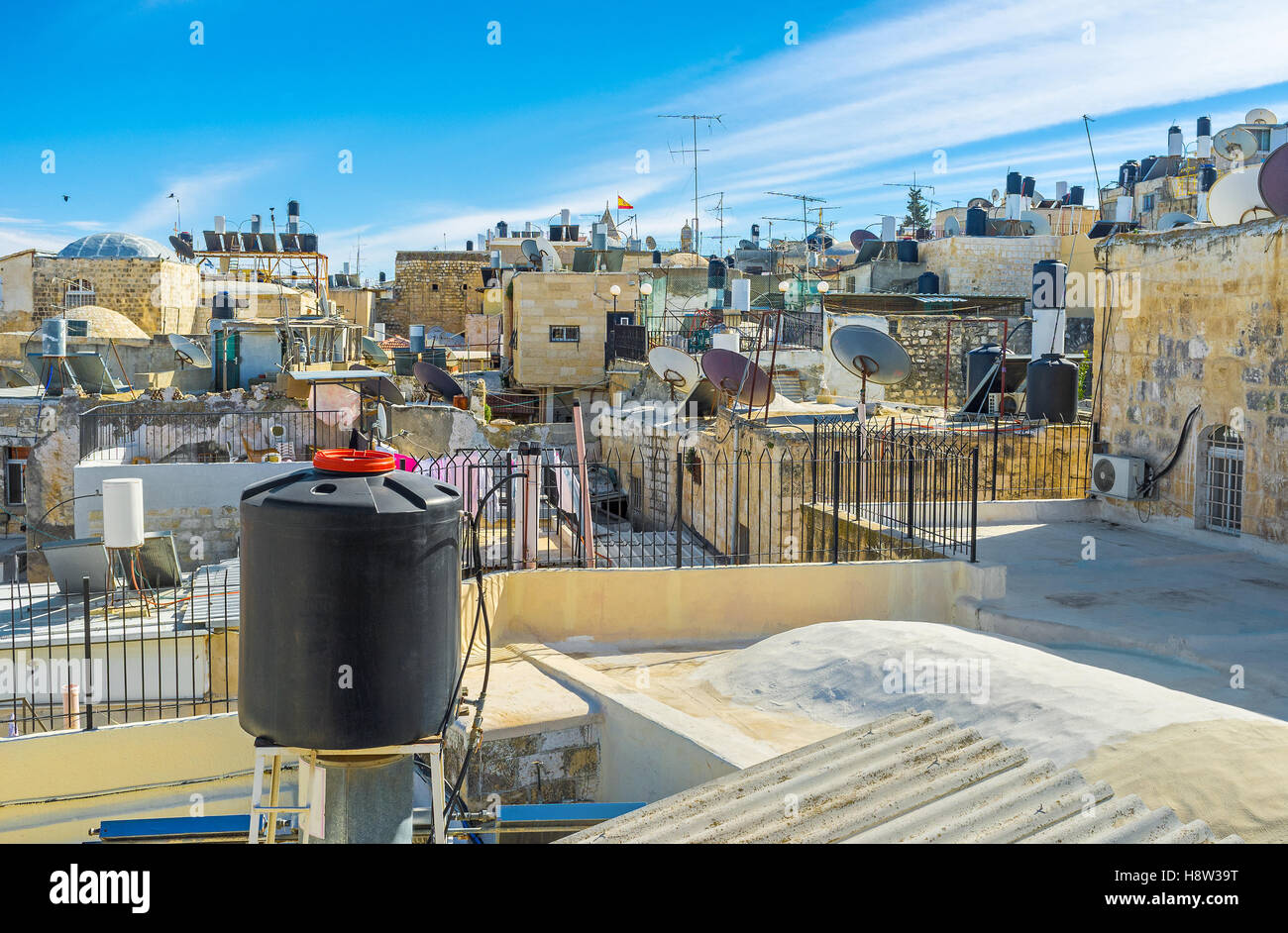 Palestine water tanks hi-res stock photography and images - Alamy