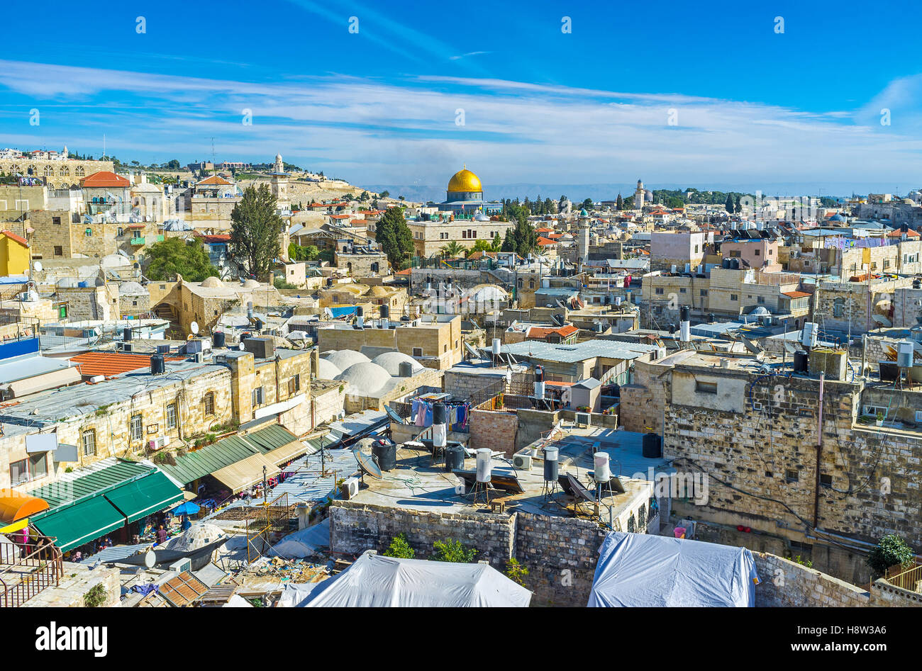 The ramparts of Jerusalem nowadays serves as the nice viewpoints ...