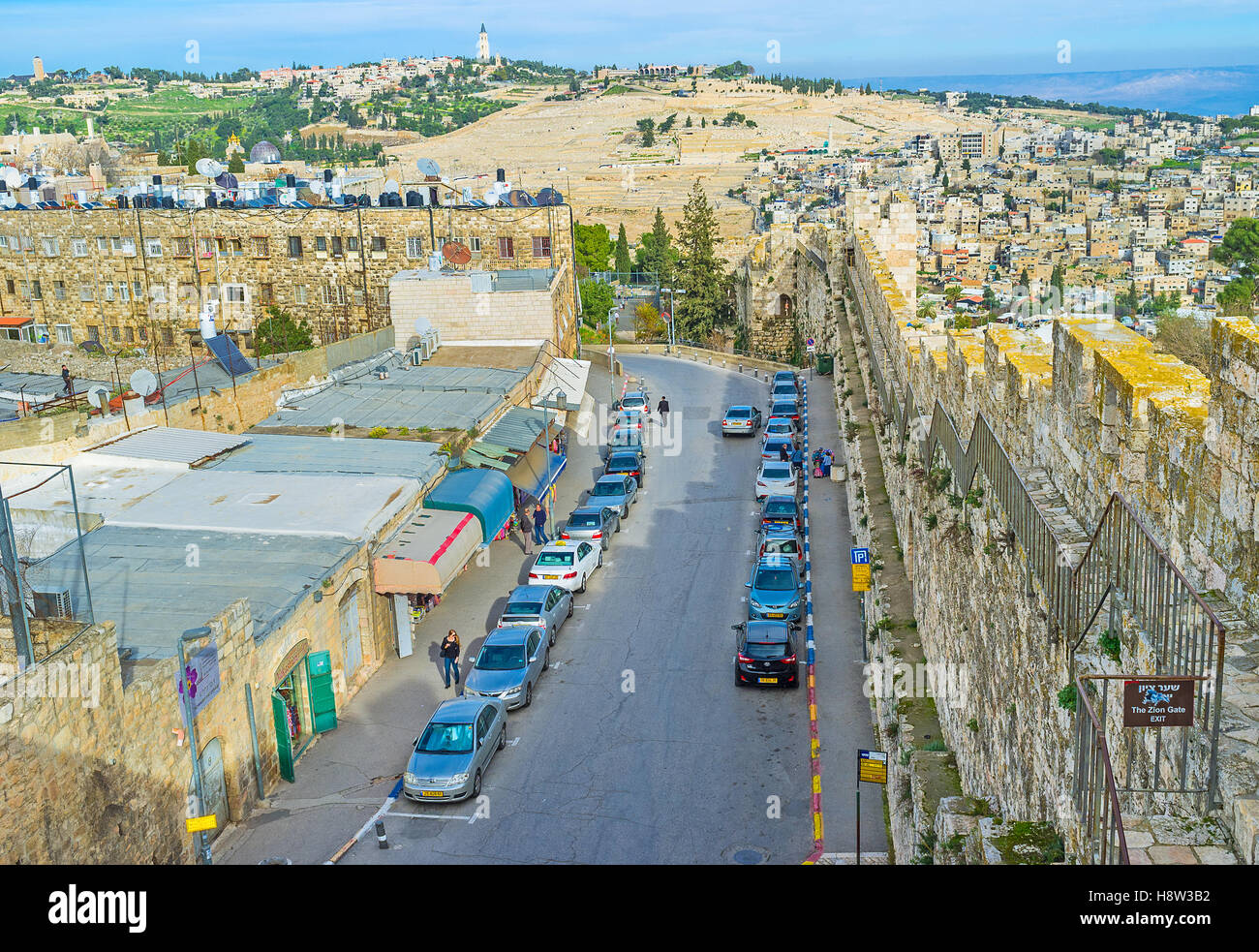 Street along city rampart hi-res stock photography and images - Alamy