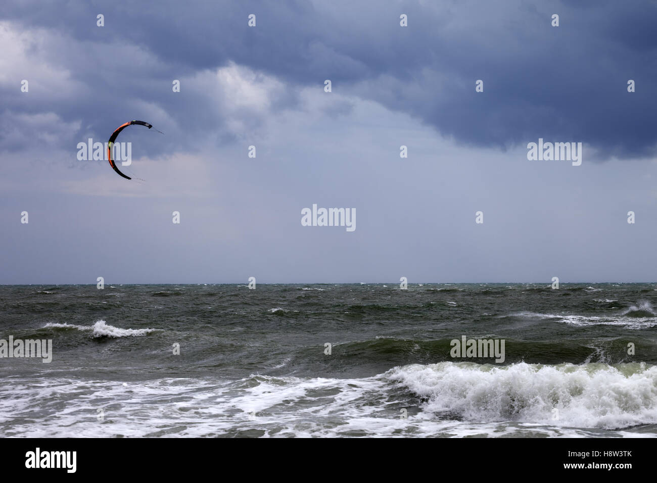 Power kite and storm sky at windy day Stock Photo - Alamy