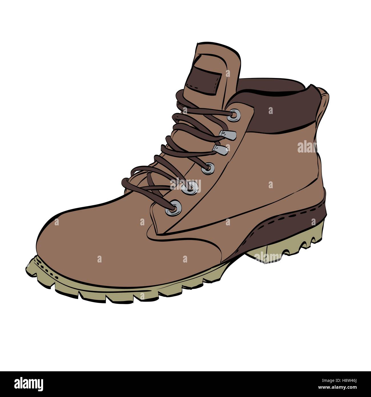 Military boots on white Stock Vector Images - Alamy