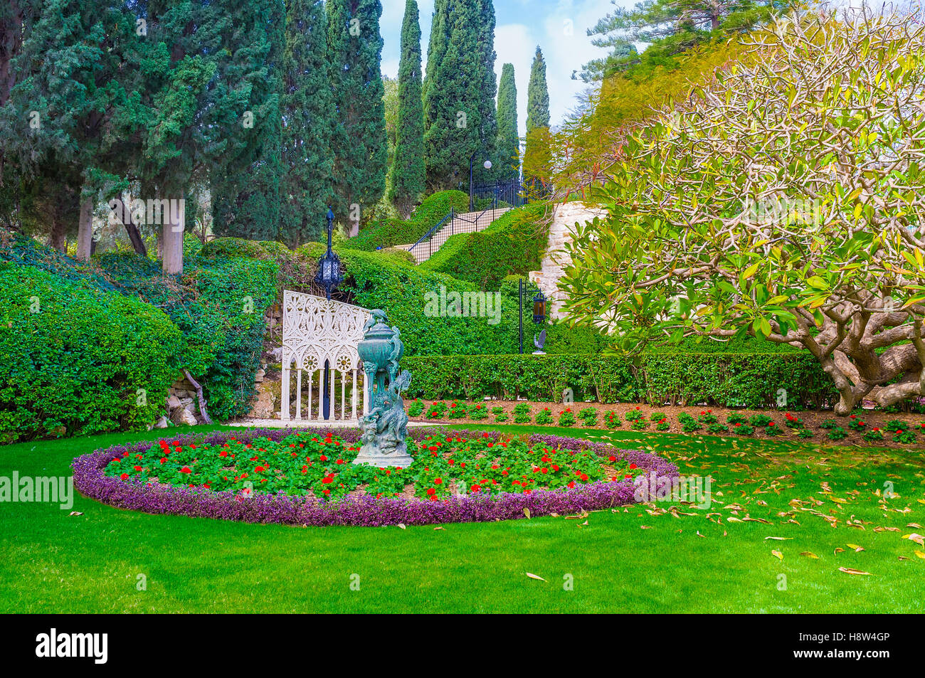 The Bahai Gardens, famous for the perfect landscape design and amazing ...