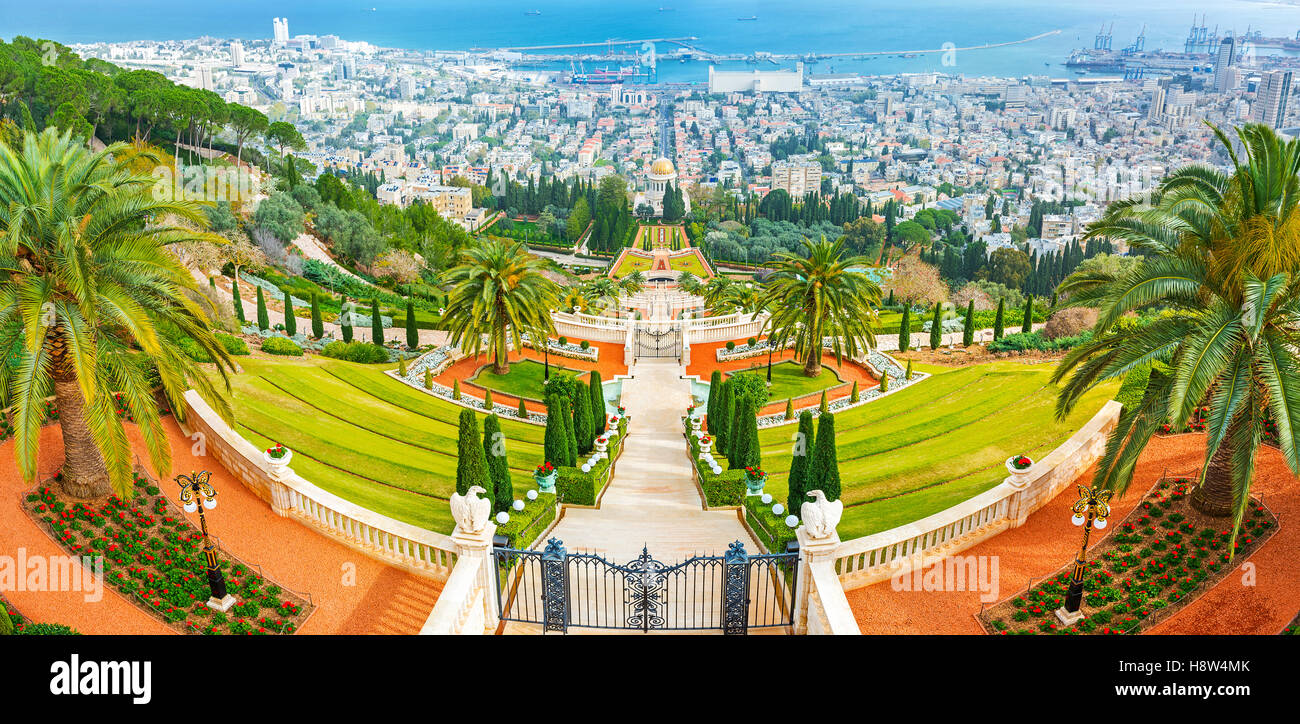 The amazing Bahai Gardens are the notable city landmark, located on the ...
