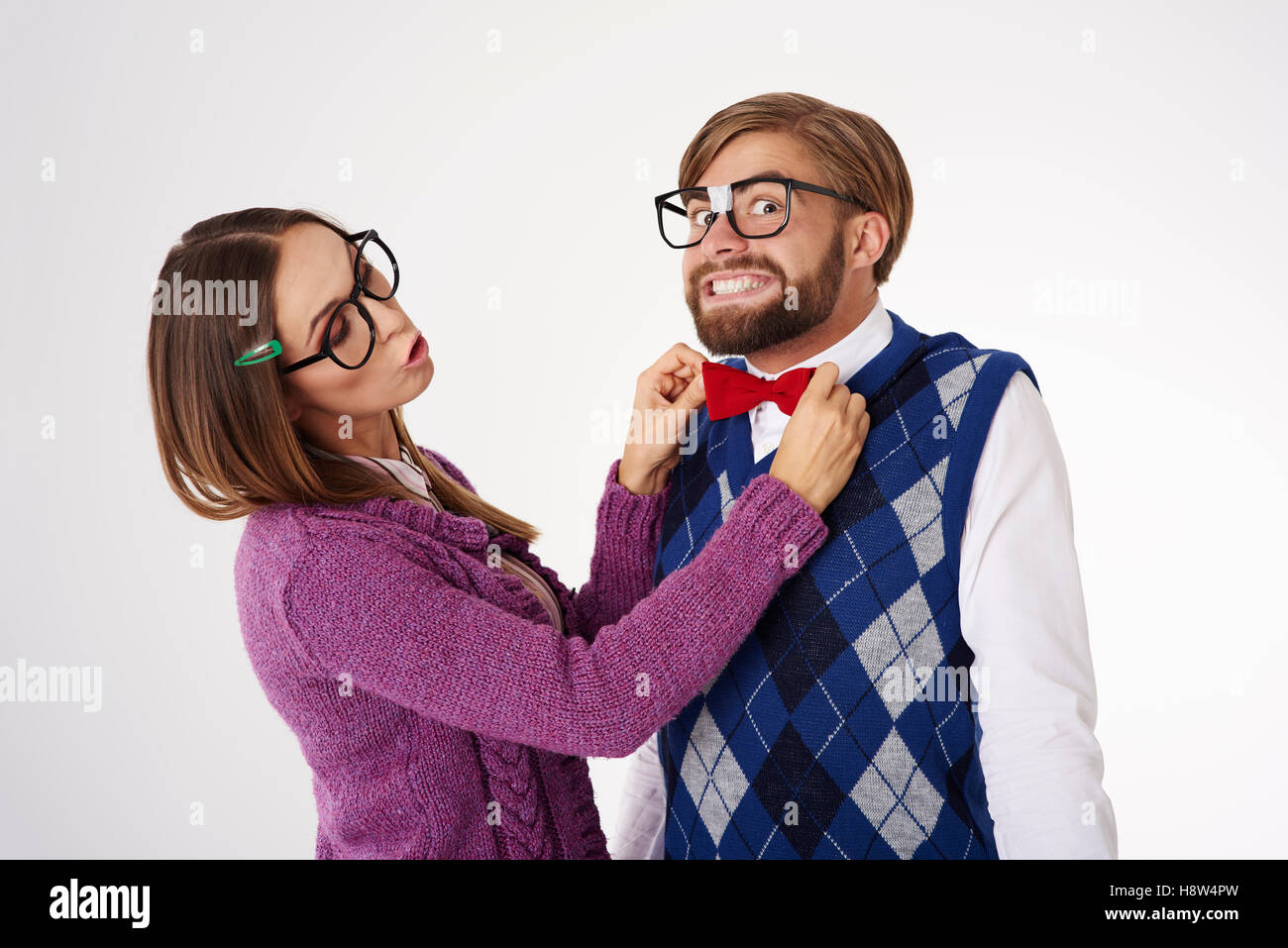 Funny bow woman hi-res stock photography and images - Alamy