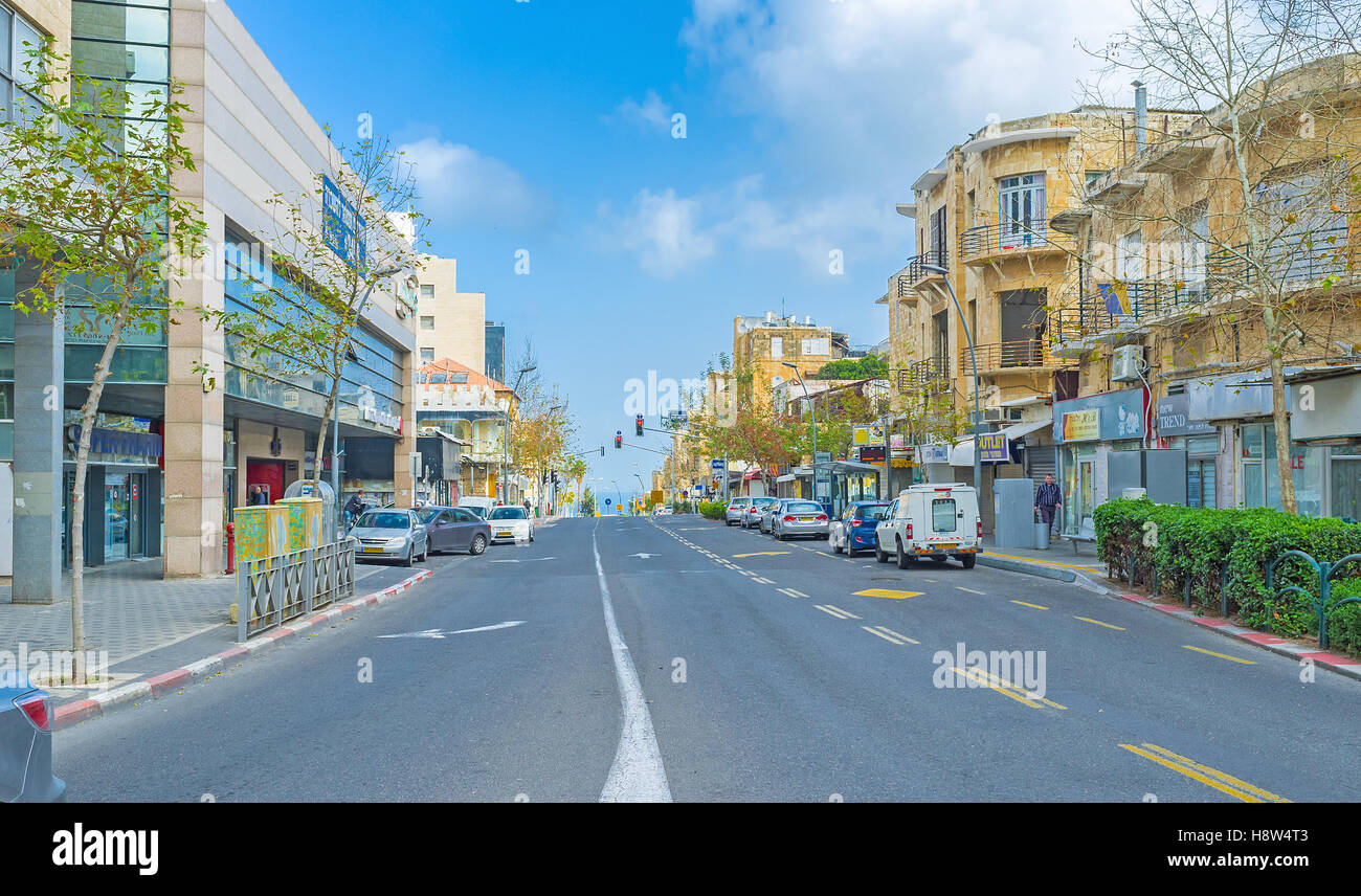 The streets of Haifa are empty during Shabbat Stock Photo - Alamy