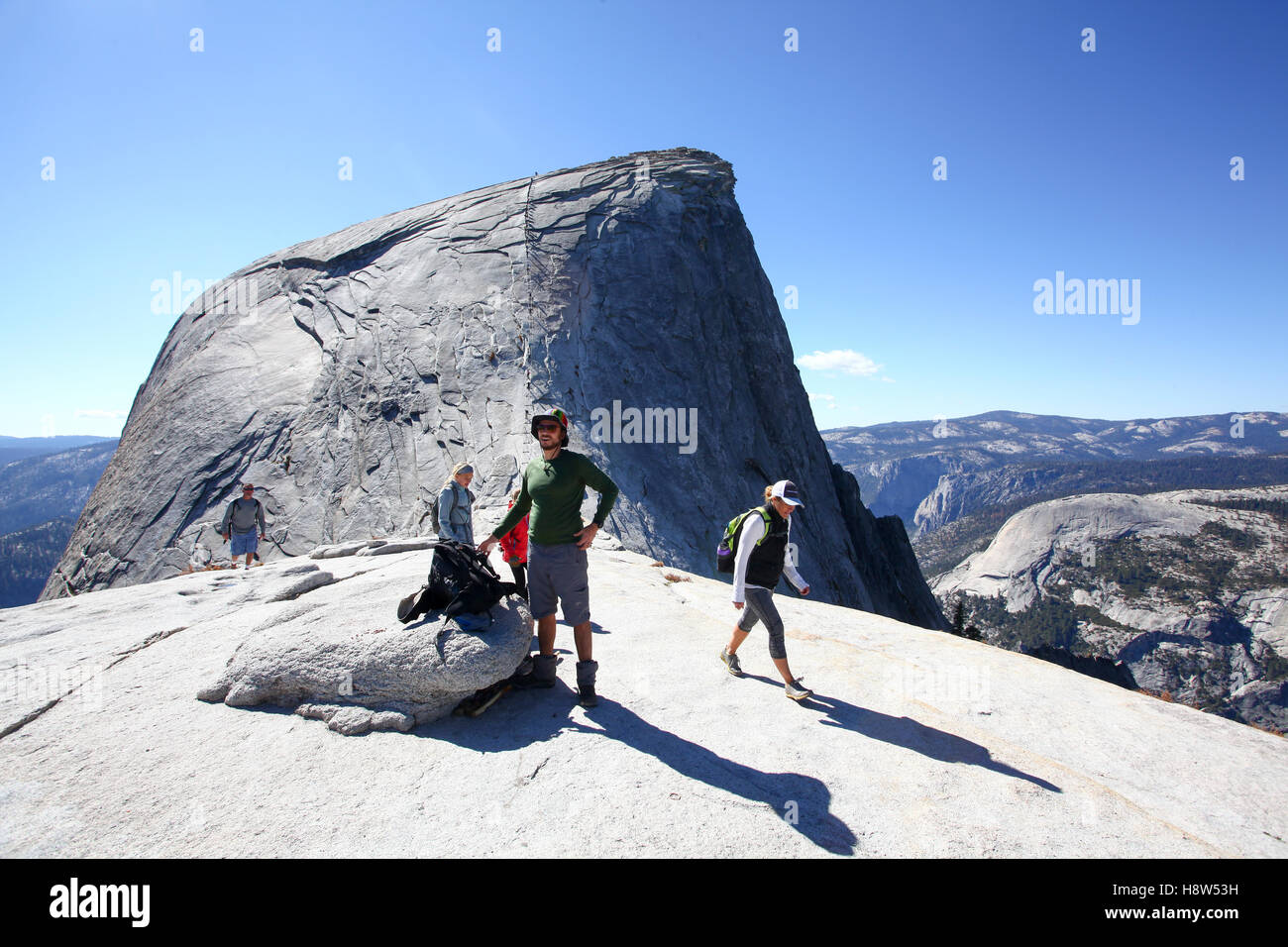 Hikers half dome climbing hi-res stock photography and images - Alamy