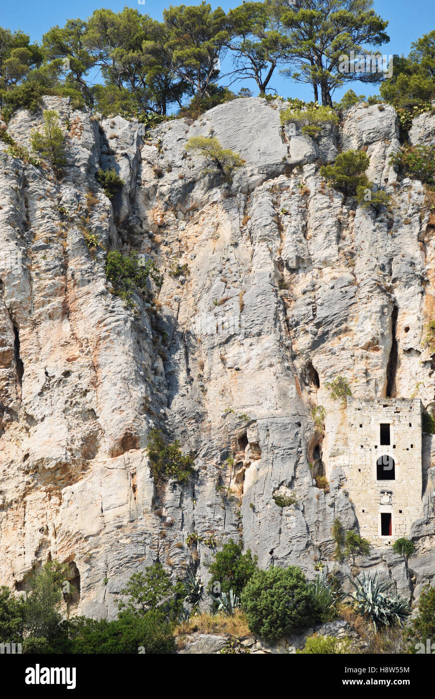 Church built into rocks in Split in Croatia Stock Photo - Alamy