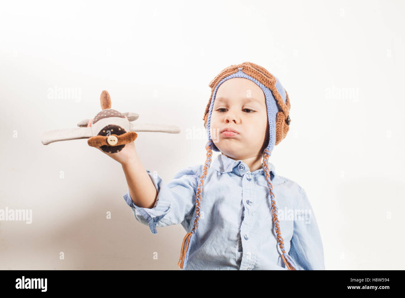 Little boy pilot Stock Photo - Alamy