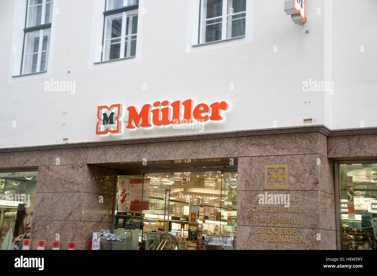 Muller perfumery and nature store Photographed in Krems, Austria Stock ...