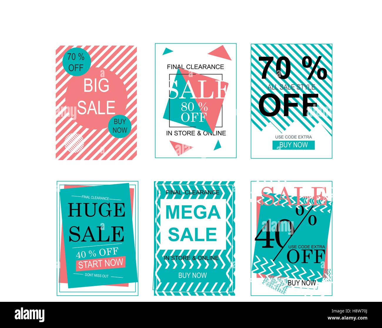 Great designed set of sale posters that can be used in various ...