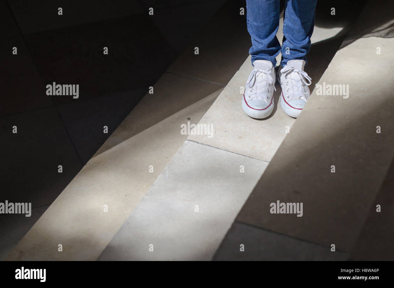 White on lower legs hi-res stock photography and images - Alamy