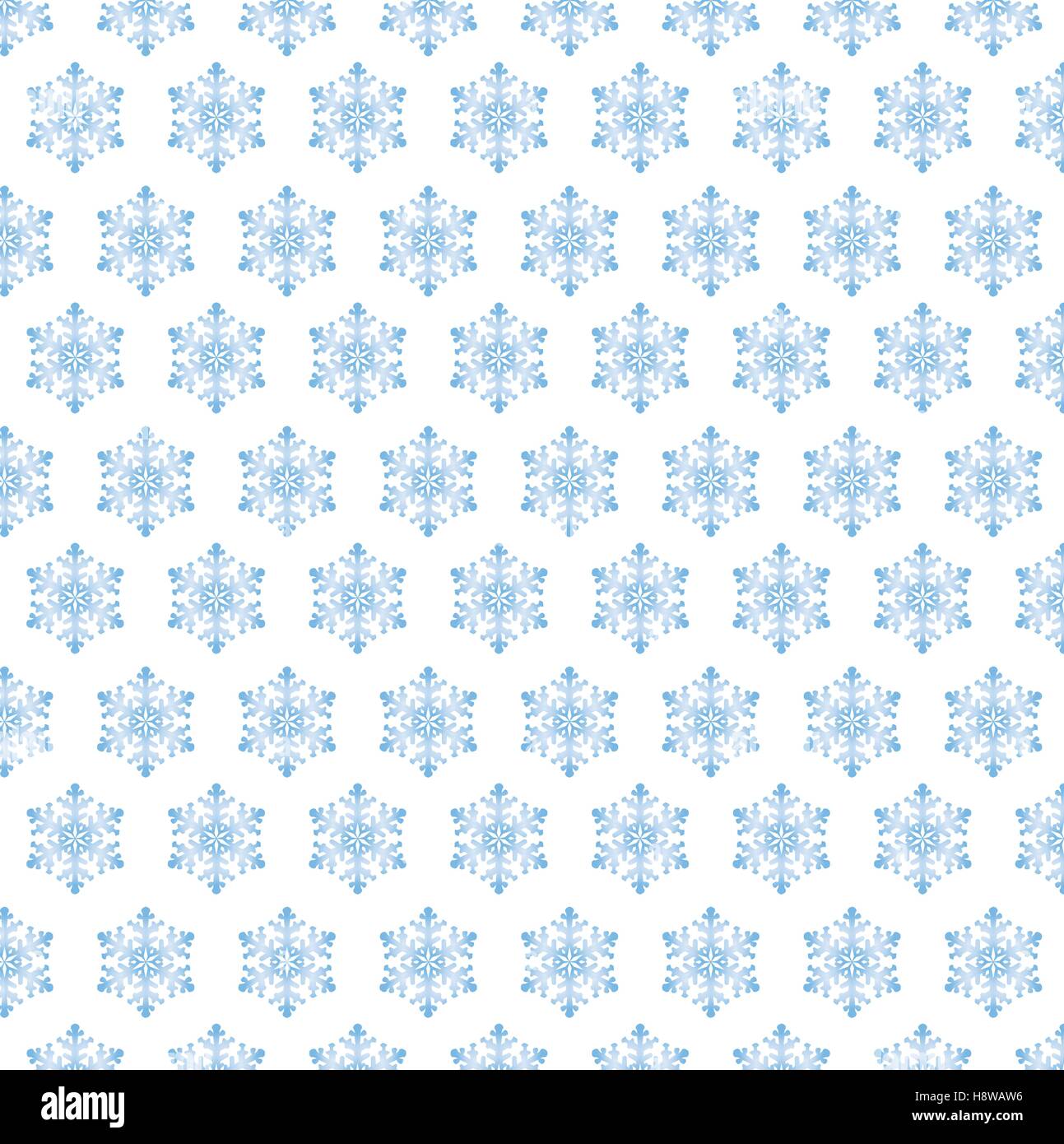 Light blue falling snowflake pattern over a white background Stock ...