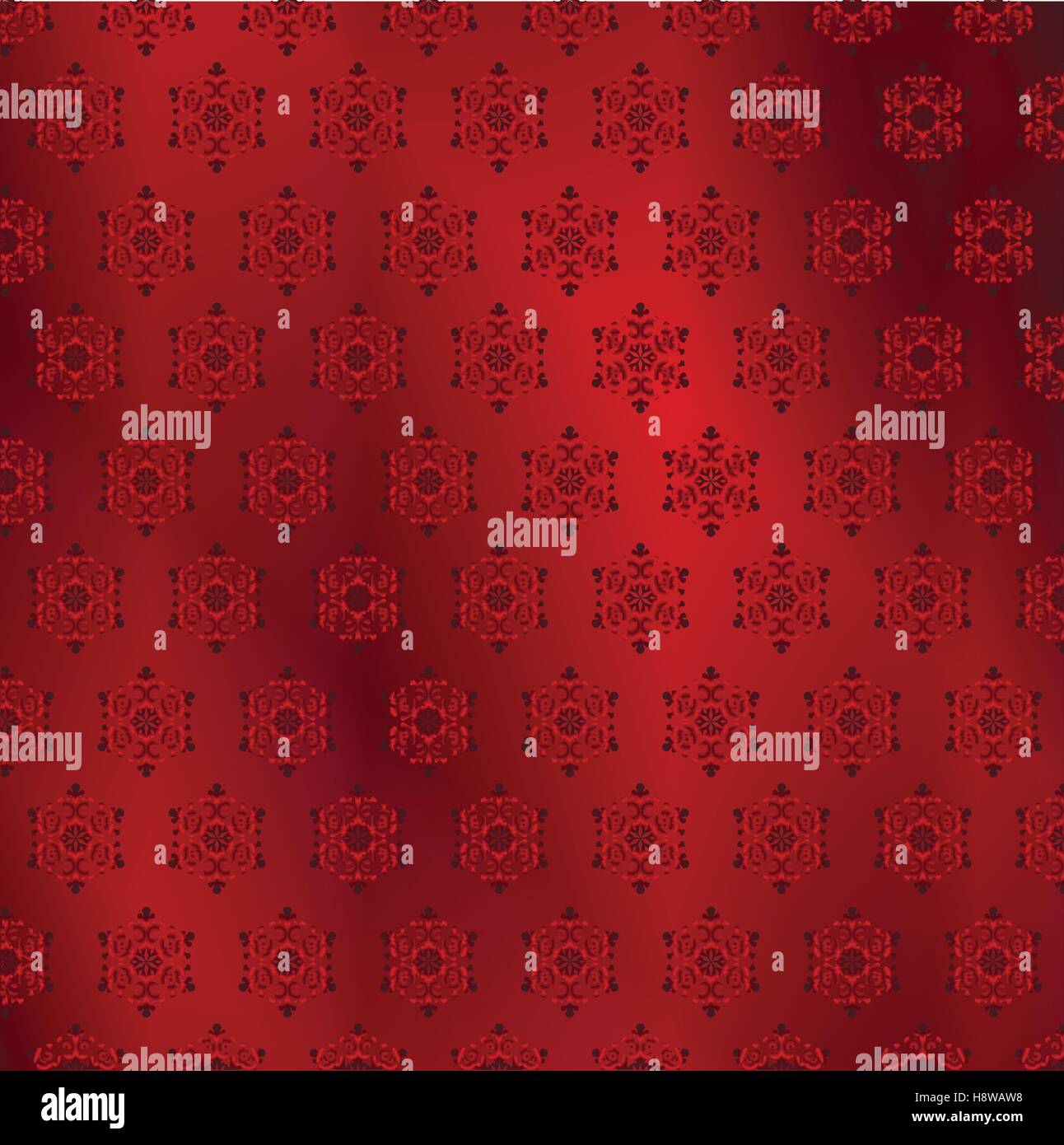 Red falling snowflake pattern over a red background Stock Vector Image ...
