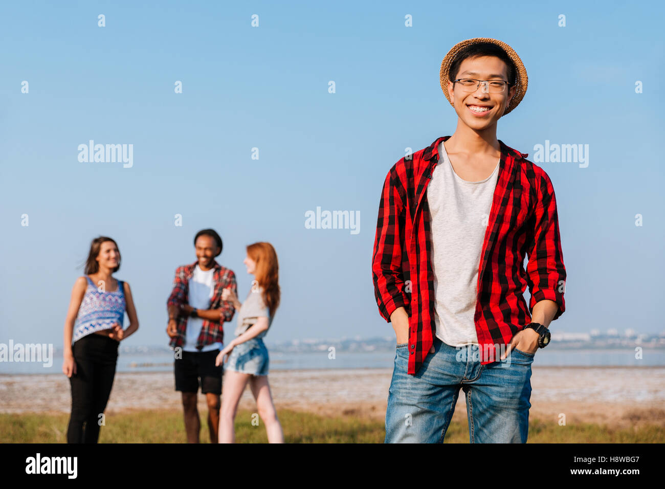 Women talking standing outdoors hi-res stock photography and images - Alamy