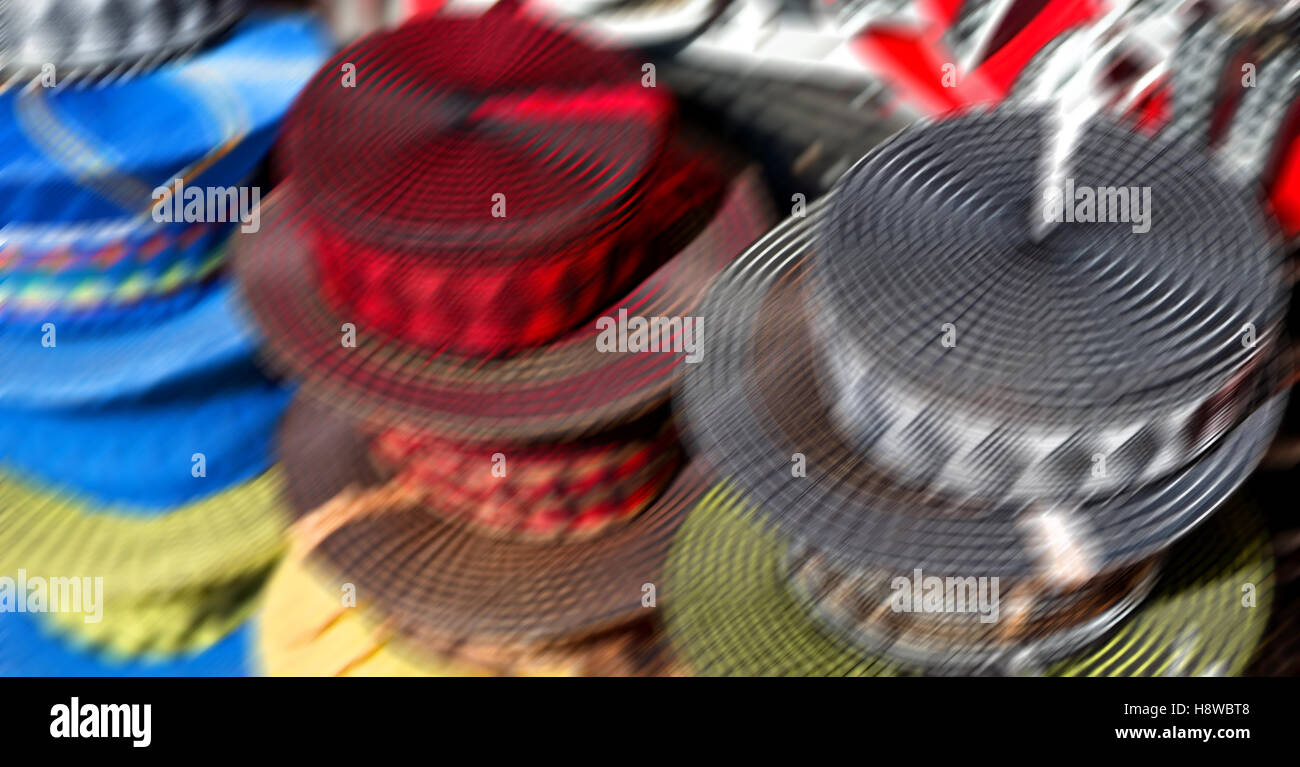blur in south africa close up of the colored hat like texture ...