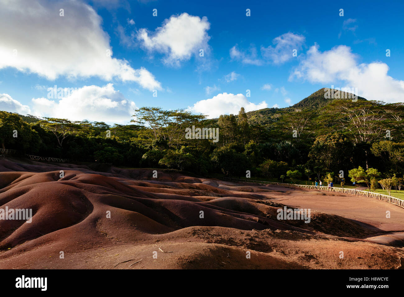 Coloured Earths (Terres de Couleurs), Chamarel, Mauritius Stock Photo ...
