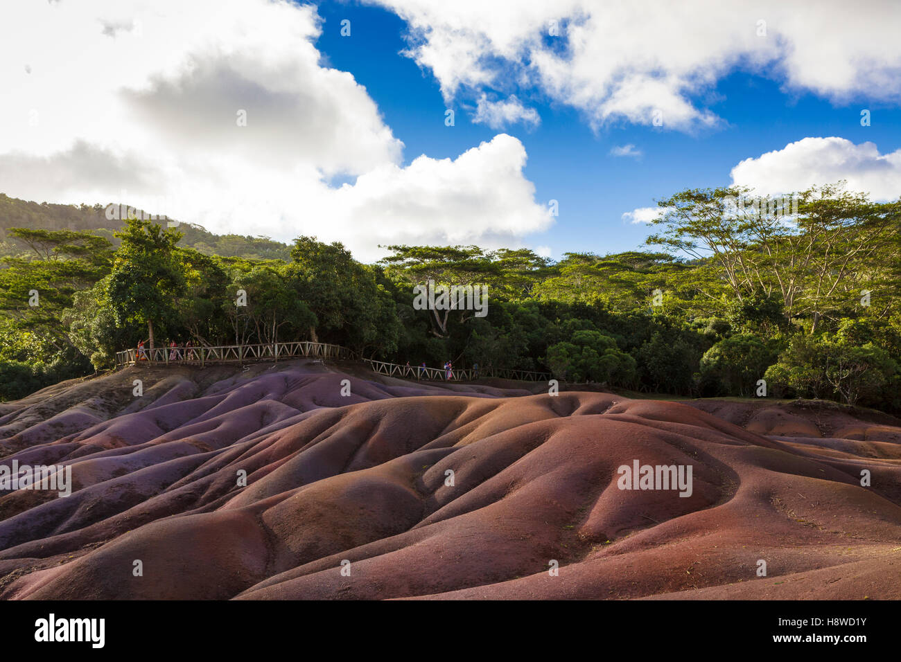Coloured Earths (Terres de Couleurs), Chamarel, Mauritius Stock Photo ...
