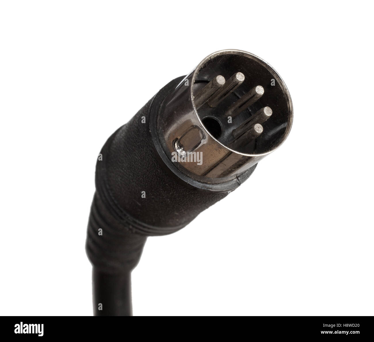 Plug that connected a microphone to a two way radio Stock Photo - Alamy