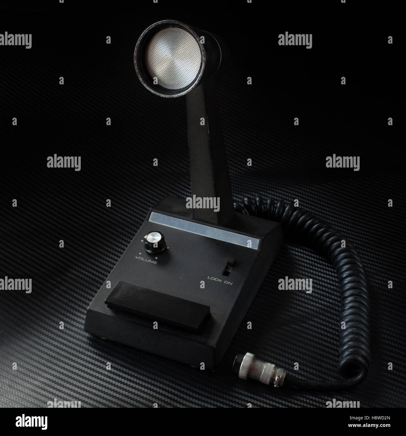 Mike that sits on a desk when running a CB or ham radio Stock Photo - Alamy