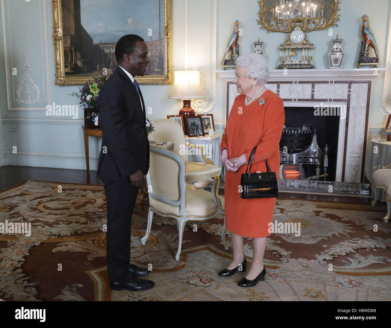 The Queen holds an Audience with Keith Mitchell, the Prime Minister of ...
