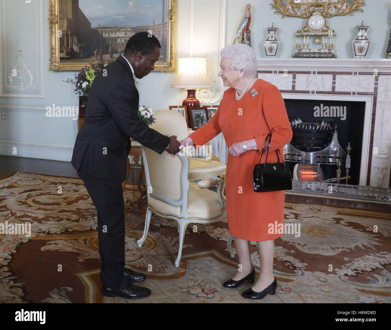 The Queen holds an Audience with Keith Mitchell, the Prime Minister of ...