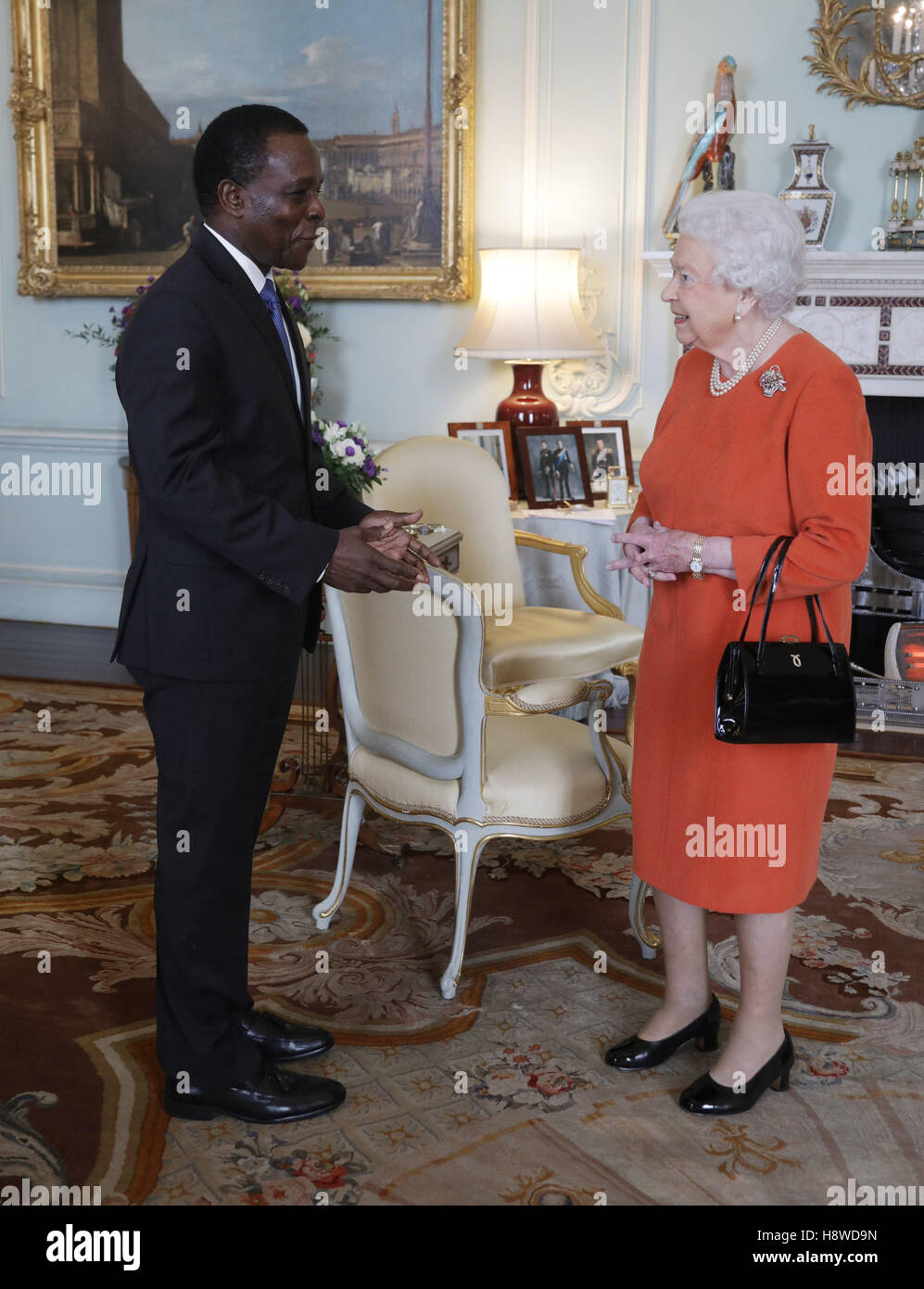 The Queen holds an Audience with Keith Mitchell, the Prime Minister of ...