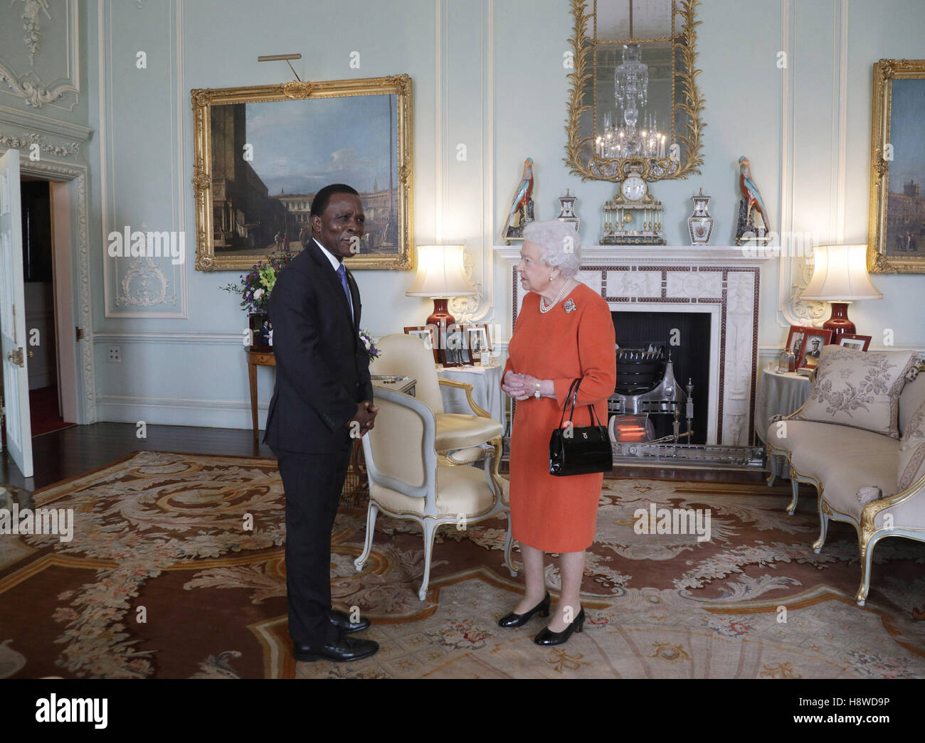 The Queen holds an Audience with Keith Mitchell, the Prime Minister of ...
