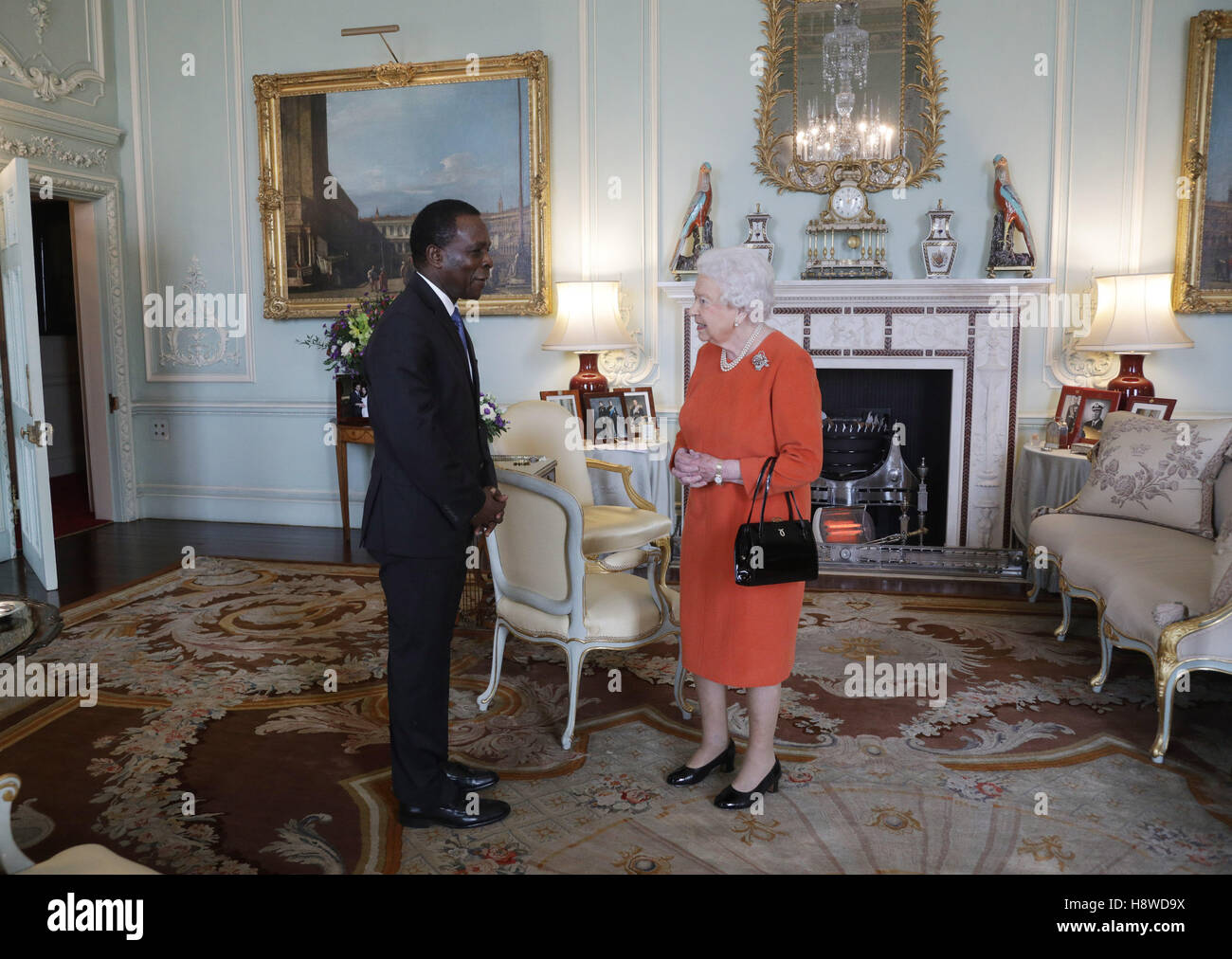 The Queen holds an Audience with Keith Mitchell, the Prime Minister of ...