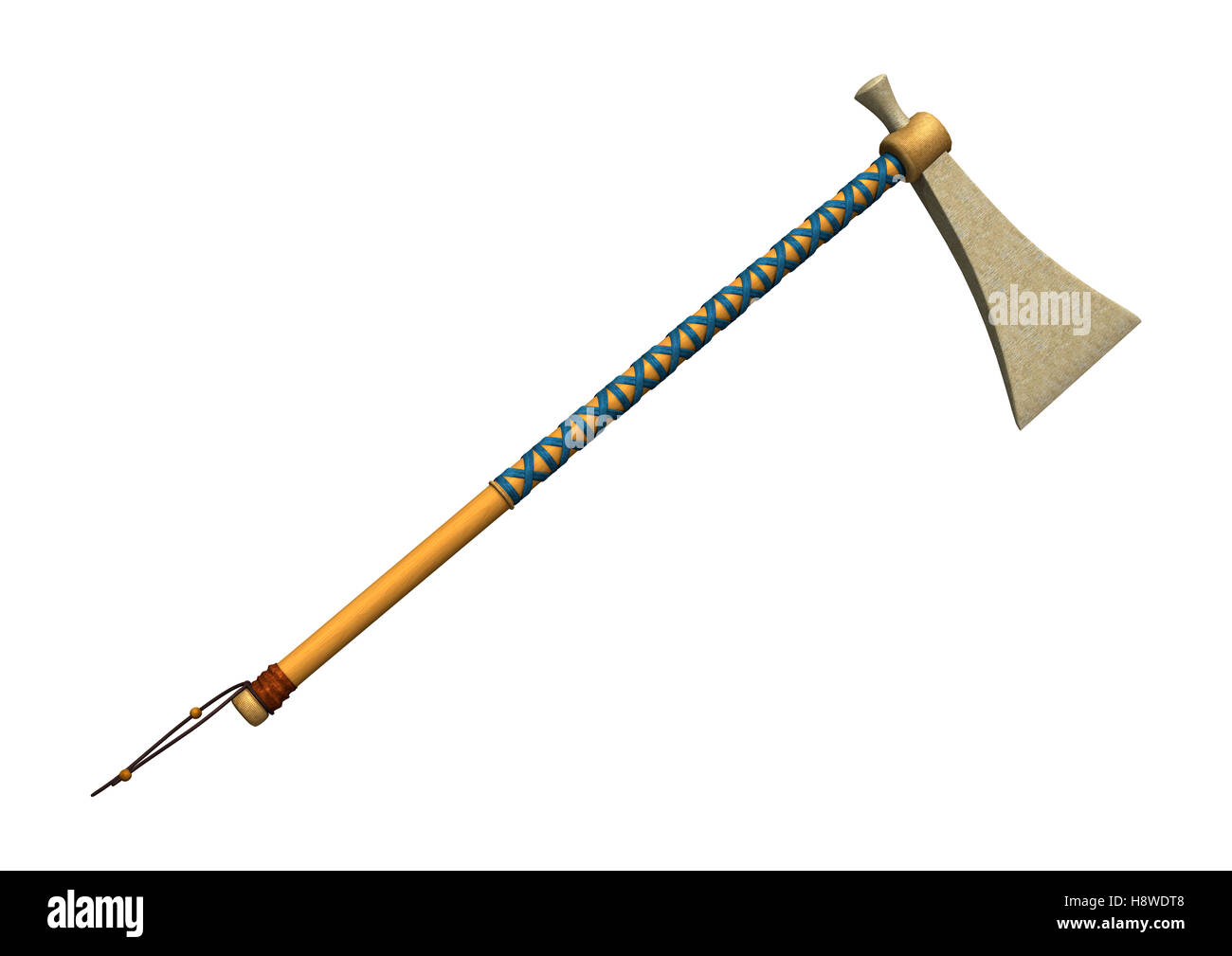 3D rendering of a native American tomahawk isolated on white background ...