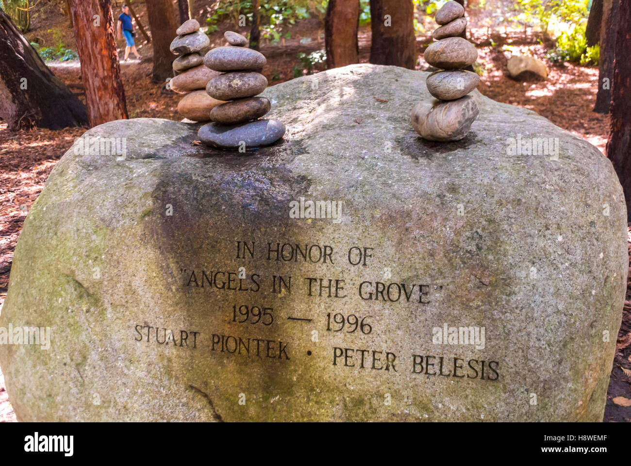 San Francisco Ca Usa Detail Mounted Stones In Golden Gate Park