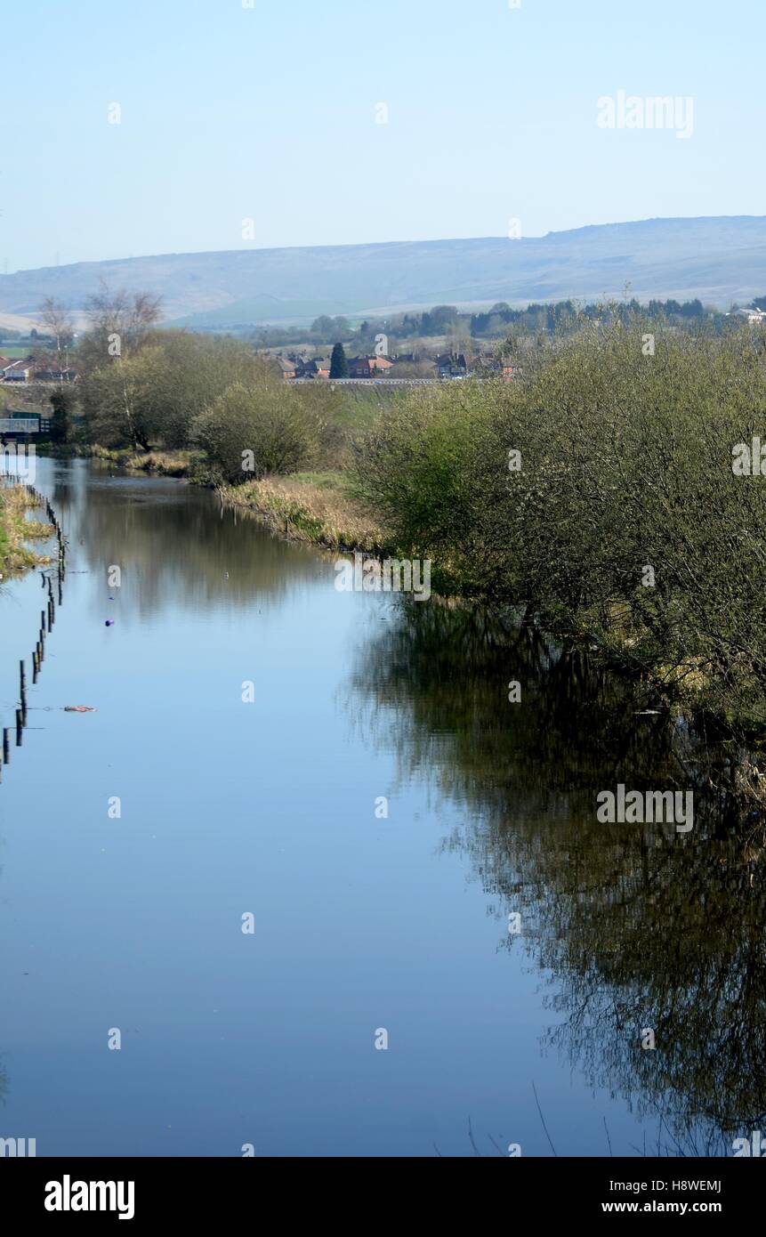 Reflections in the rochdale canal hi-res stock photography and images ...