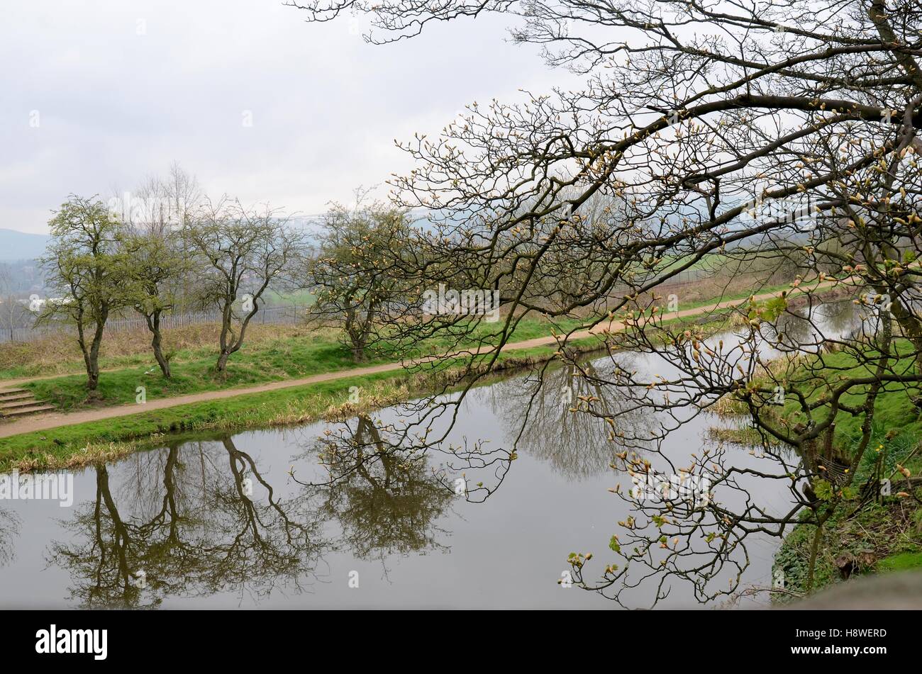 Canal through a pennine spring hi-res stock photography and images - Alamy