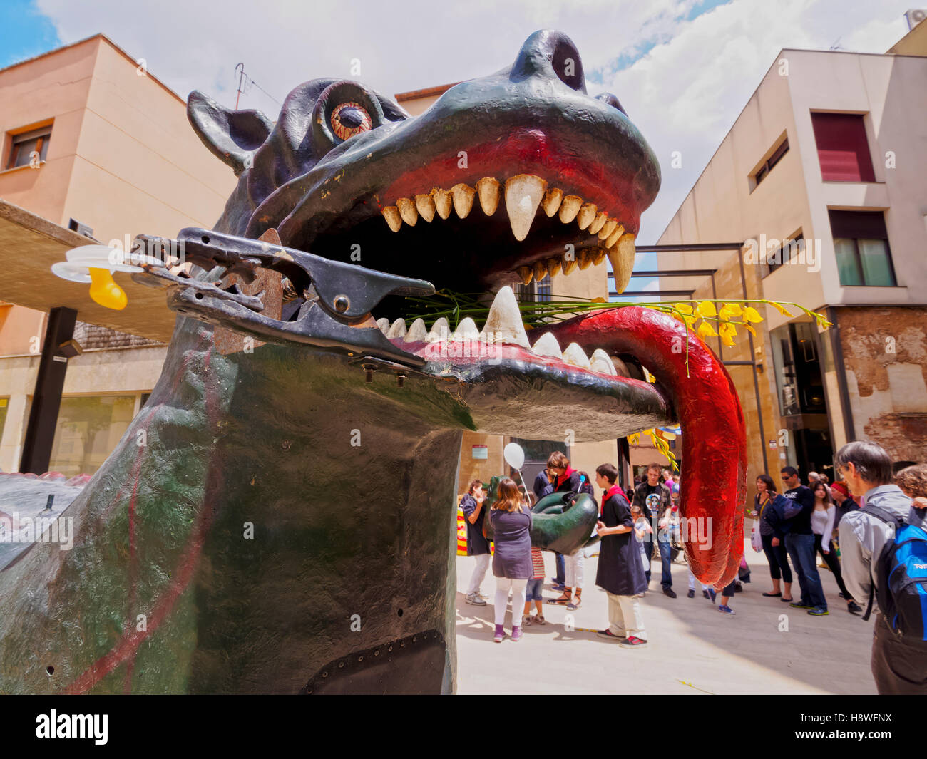 Spain, Catalonia, Barcelona Province, Terrassa, View of the Dragon ...