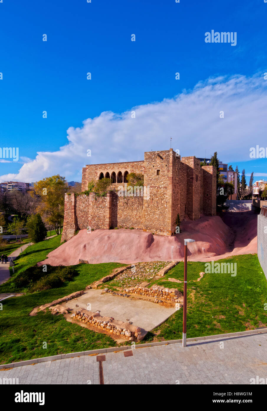 Spain, Catalonia, Barcelona Province, Terrassa, View of the Castle of ...