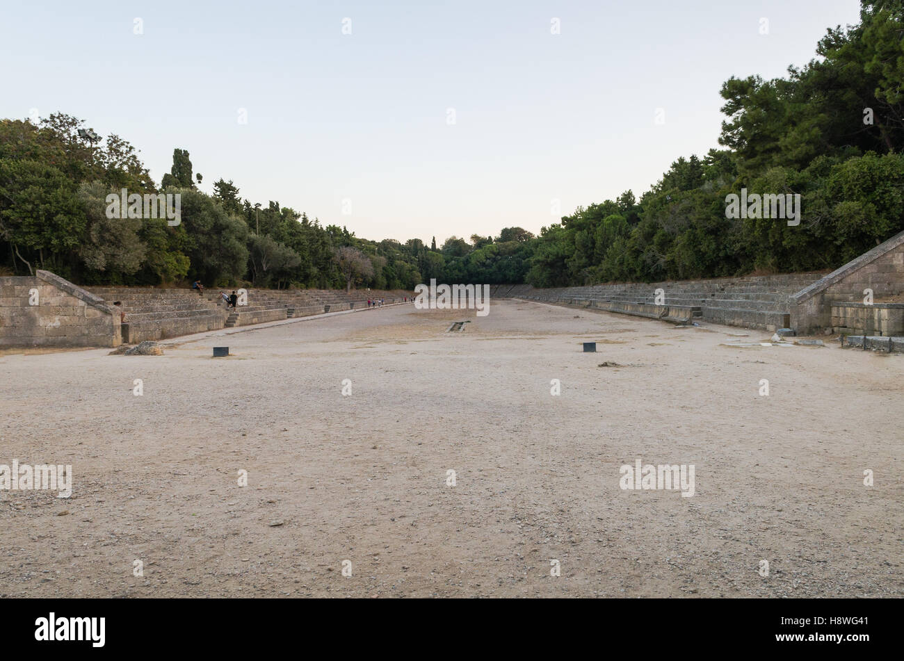 Ancient Stadium Rhodes Stock Photo - Alamy