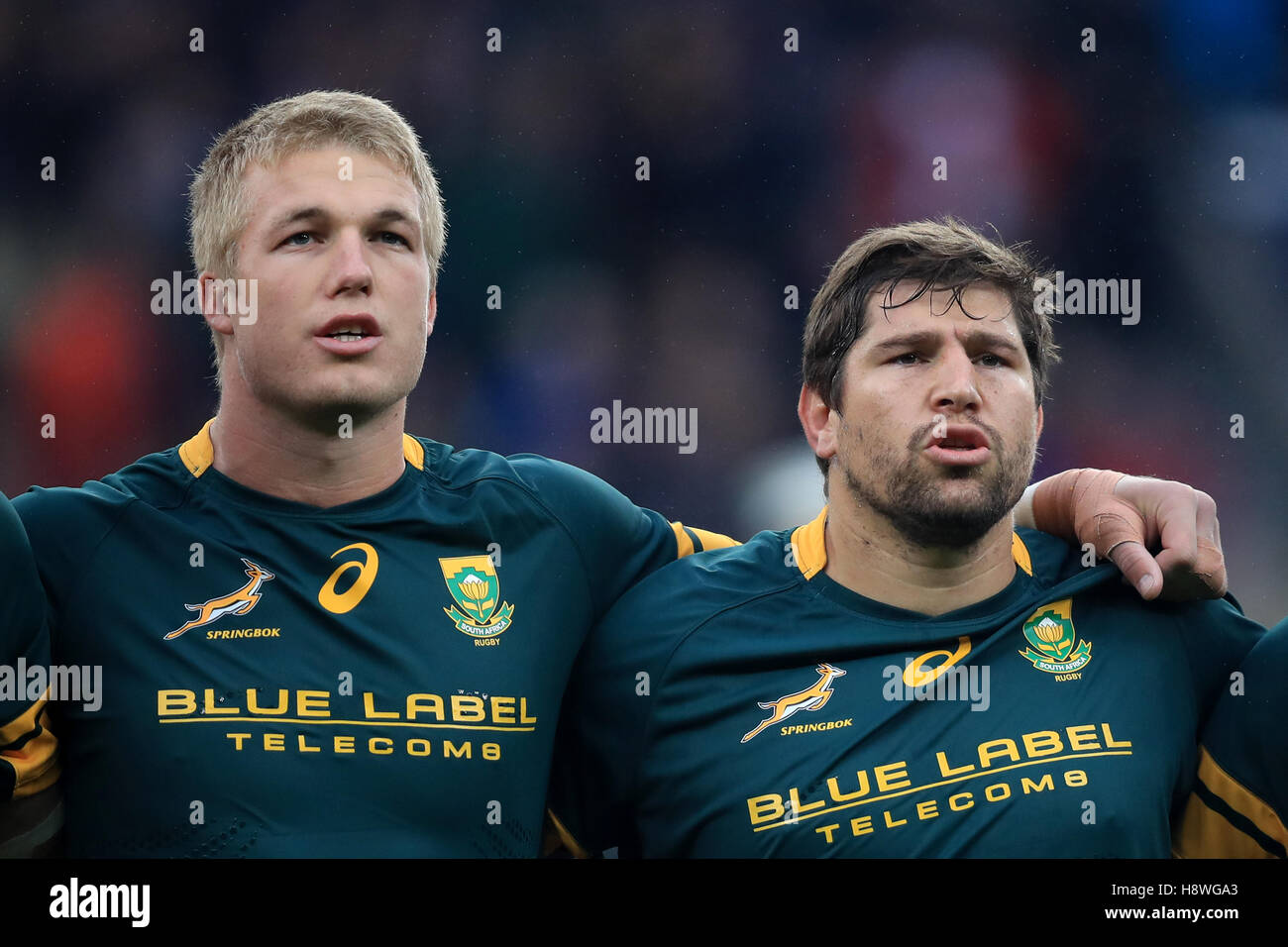 (left-right) South Africa's Faf de Klerk and Willem Alberts during the ...