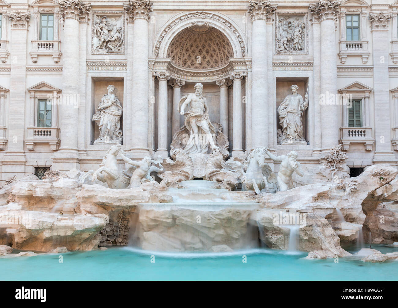 Trevi Fountain, the largest Baroque fountain in Rome and one of the ...