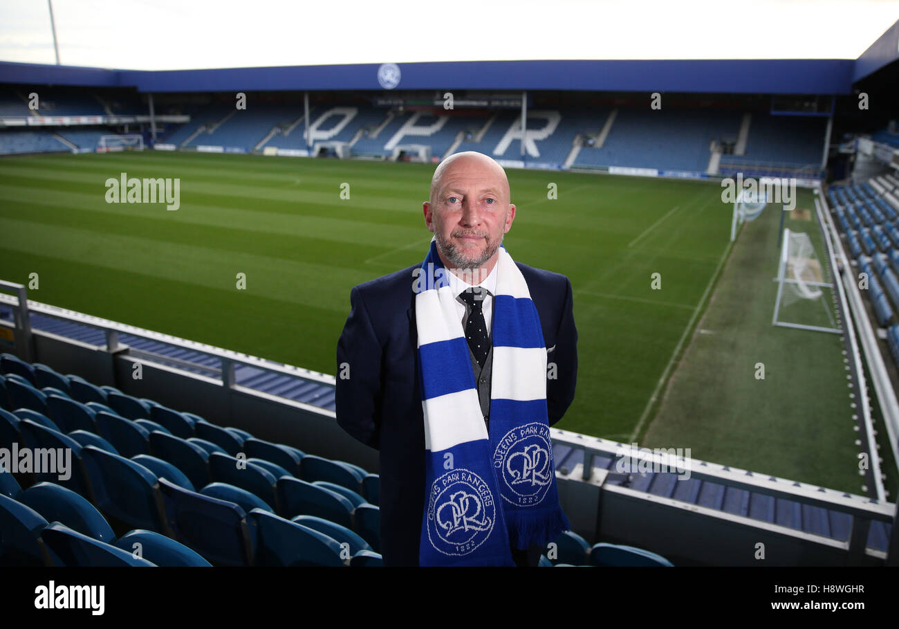 New Queens Park Rangers manager Ian Holloway poses after the press ...