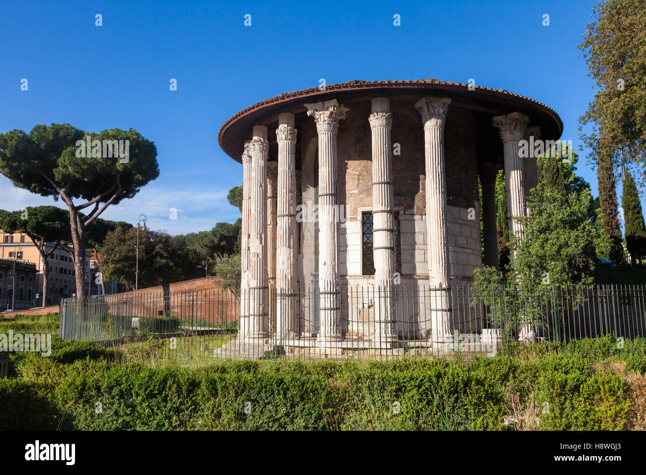 Forum Boarium, a cattle forum venalium of Ancient Rome, with the Temple ...