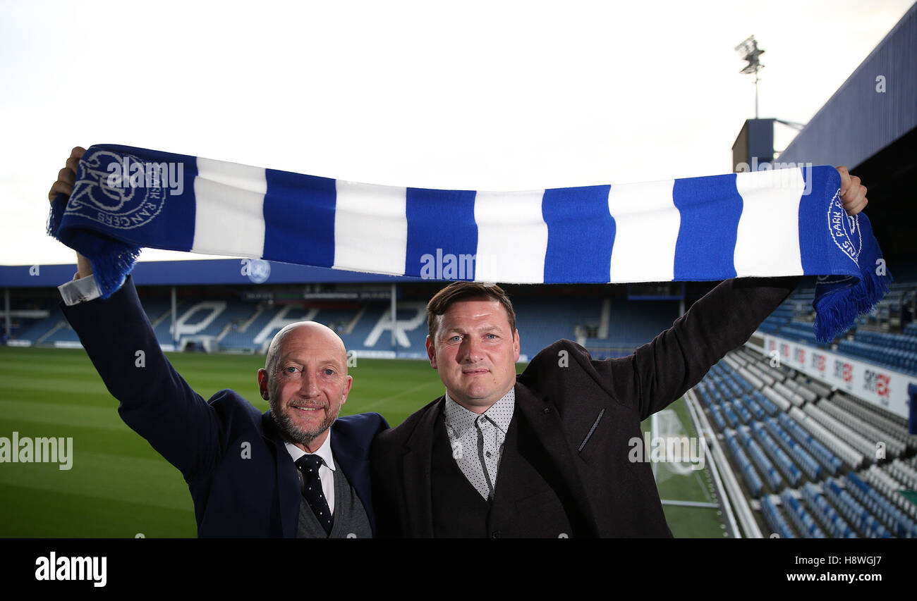 New Queens Park Rangers manager Ian Holloway (left) and coach Marc ...