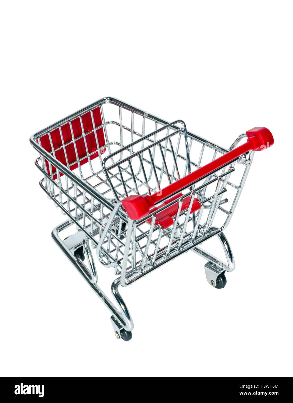 Empty shopping cart isolated on white background Stock Photo - Alamy