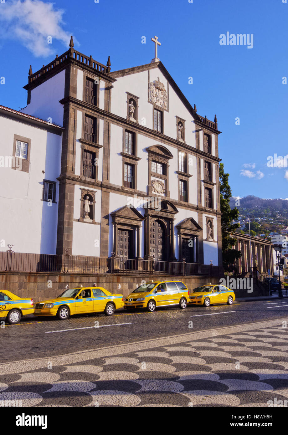 Portugal, Madeira, Funchal, Jesuit College and Church on Praca do ...
