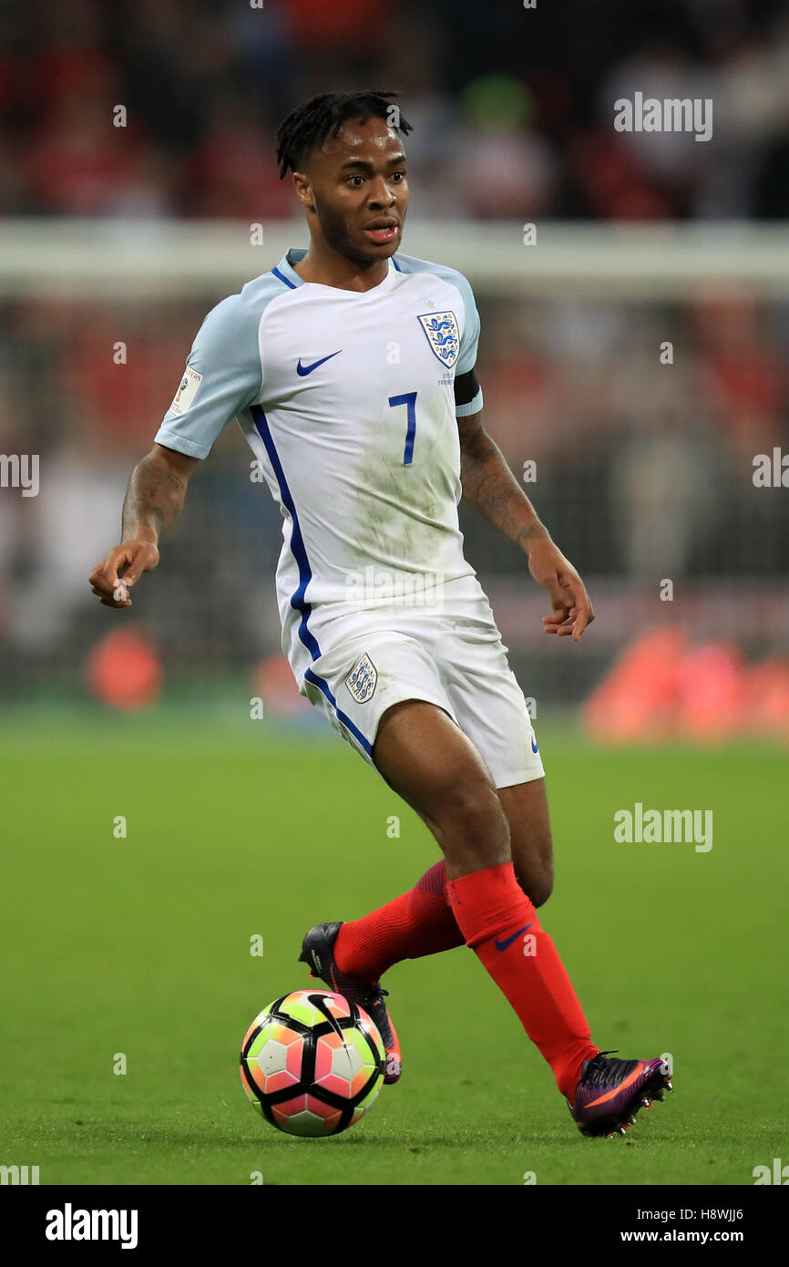 England's Raheem Sterling during the 2018 FIFA World Cup qualifying ...