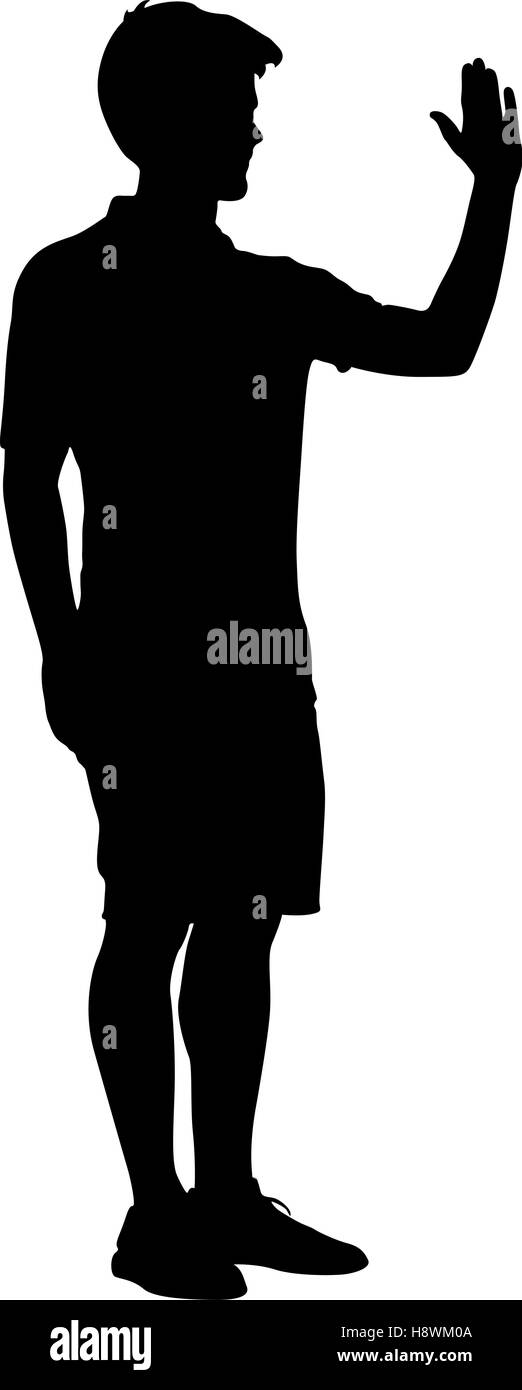 Raised left hand Stock Vector Images - Alamy