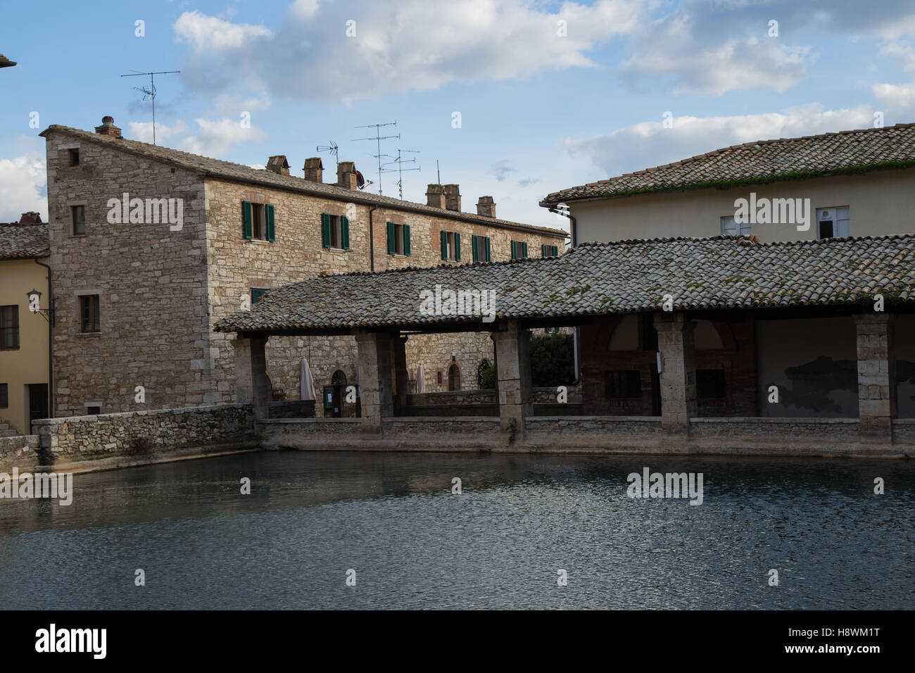 The ancient baths of Bagno Vignoni Tuscany Stock Photo - Alamy