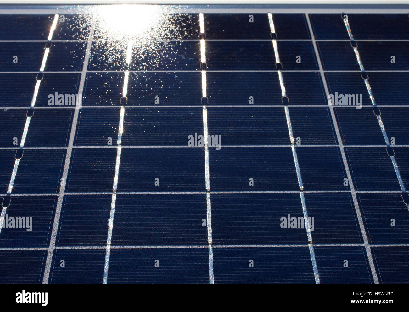 Large panel designed to generate electricity from the sun Stock Photo ...