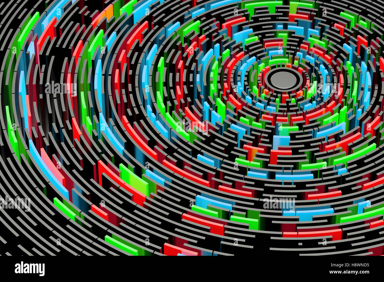 Abstract colored maze, 3D rendering Stock Photo - Alamy