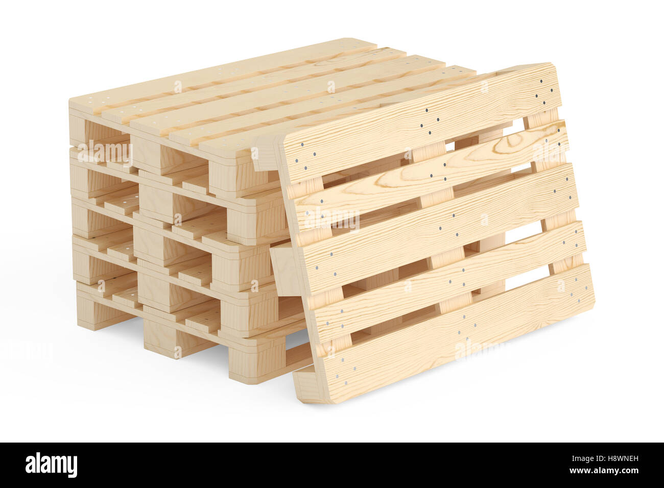 wooden pallets isolated on white background Stock Photo - Alamy